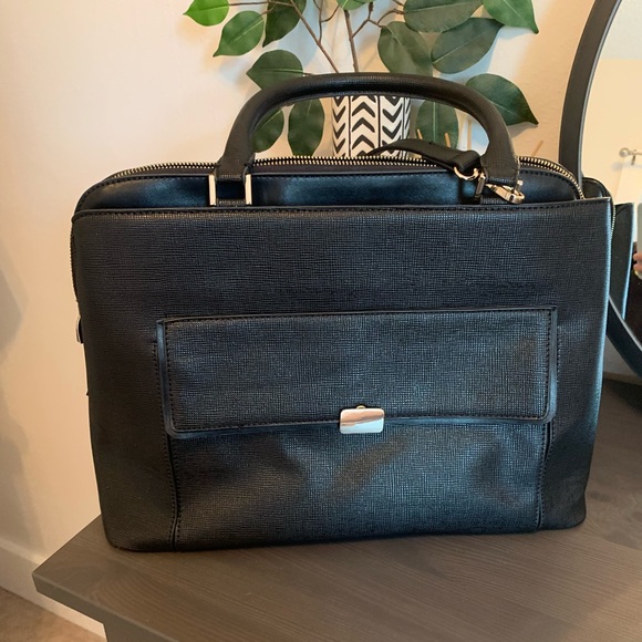 Zara | Bags | Zara Laptop Purse Briefcase With Shoulder Strap | Poshmark